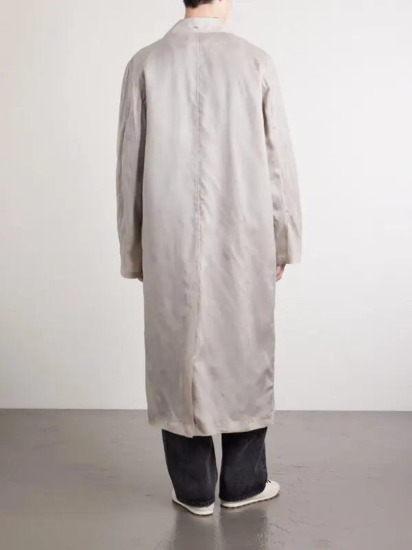 Our Legacy Waxed-twill Trench Coat - Gray