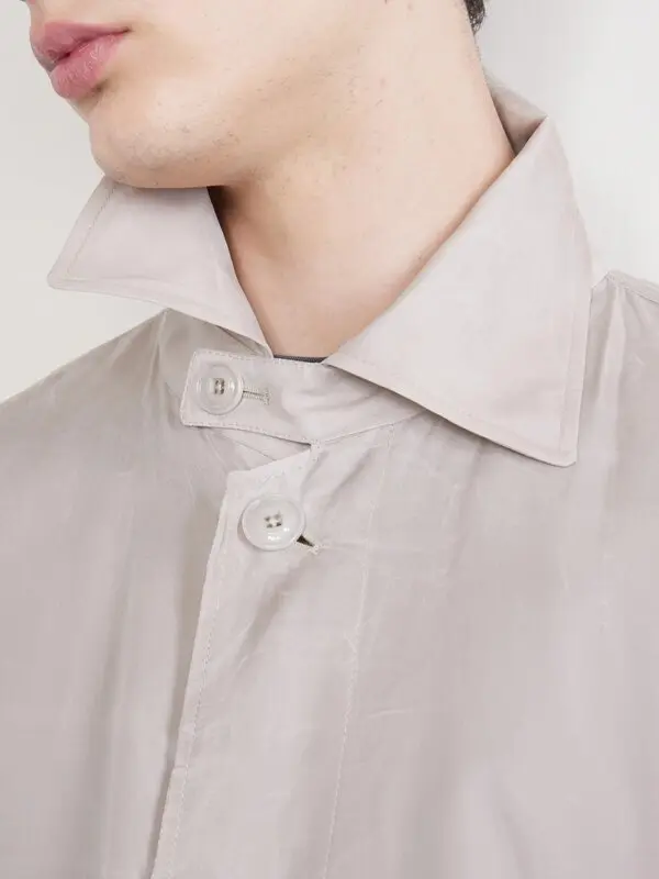 Our Legacy Waxed-twill Trench Coat - Gray