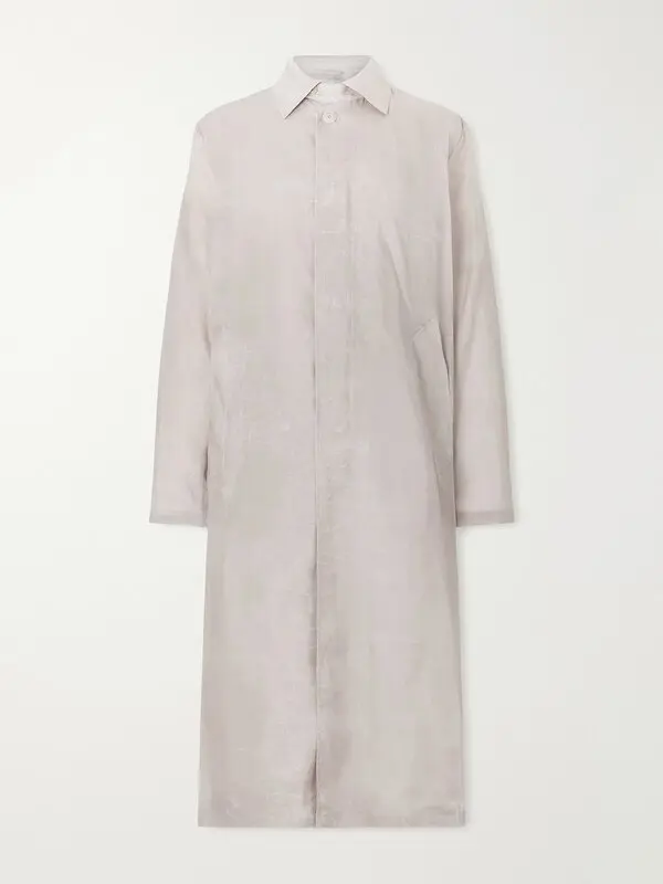 Our Legacy Waxed-twill Trench Coat - Gray