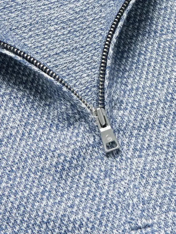 Peter Millar Barlow Merino Wool, Linen And Cotton-blend Half-zip Sweater