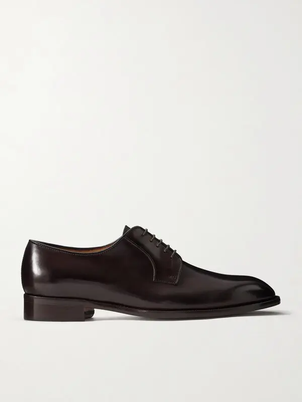 Mr P. Leather Derby Shoes - Brown