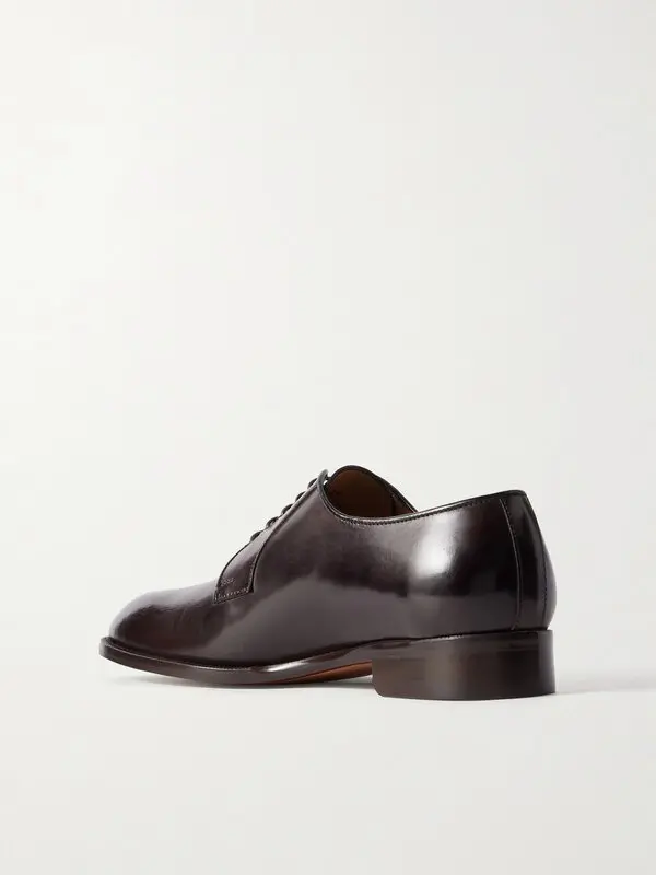 Mr P. Leather Derby Shoes - Brown