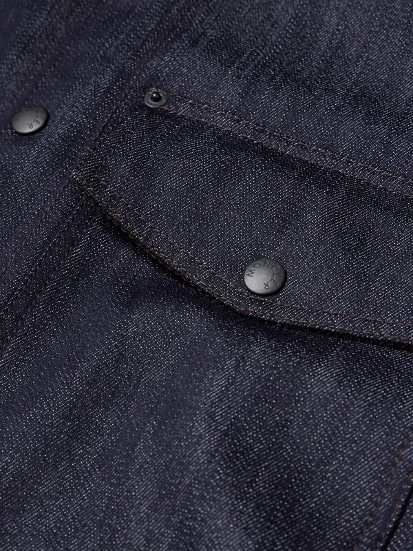 Moncler Corduroy-trimmed Denim Trucker Jacket