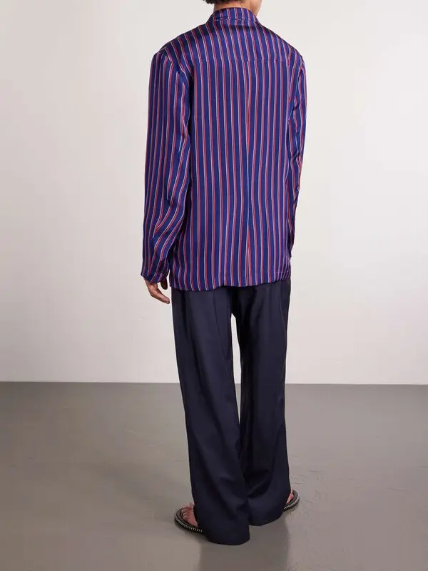 Dries Van Noten Double-breasted Striped Twill Blazer