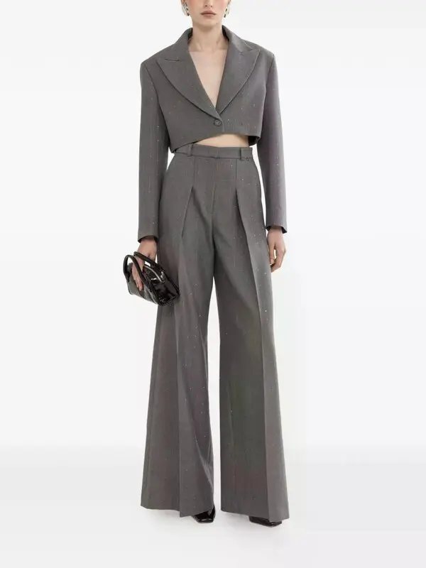 NISSA Sequined Wide-leg Trousers