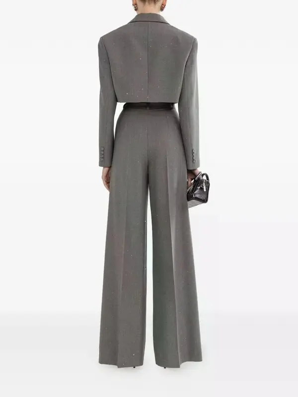 NISSA Sequined Wide-leg Trousers