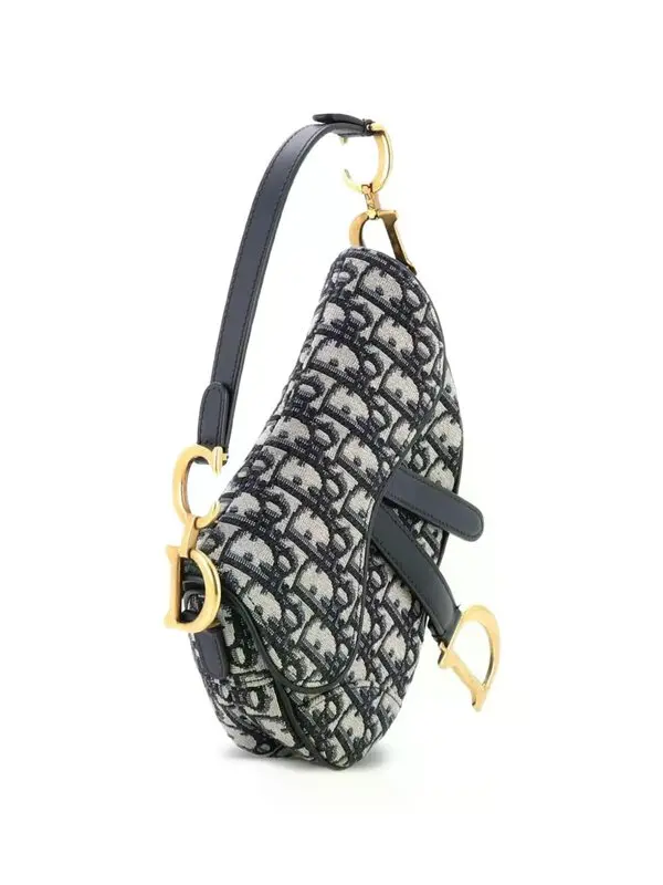 Dior Saddle Handbag Oblique Canvas Mini Shoulder Bag - Blue