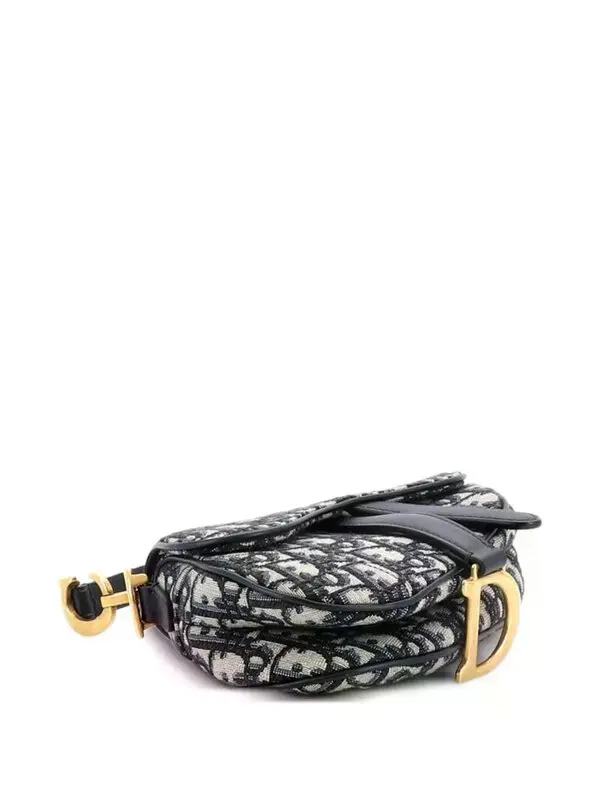 Dior Saddle Handbag Oblique Canvas Mini Shoulder Bag - Blue