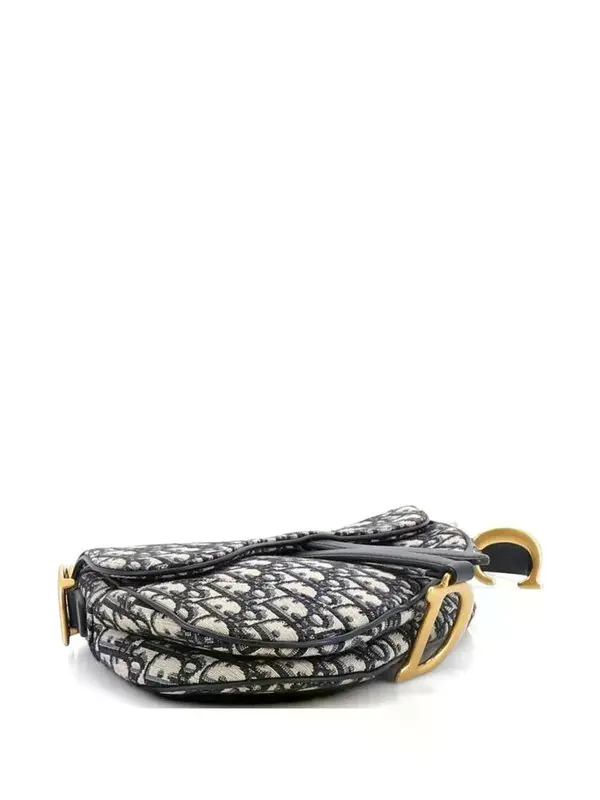 Dior Saddle Handbag Oblique Canvas Medium - Blue