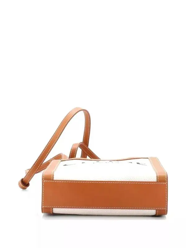 Celine Vertical Cabas Canvas Mini Tote - Neutrals