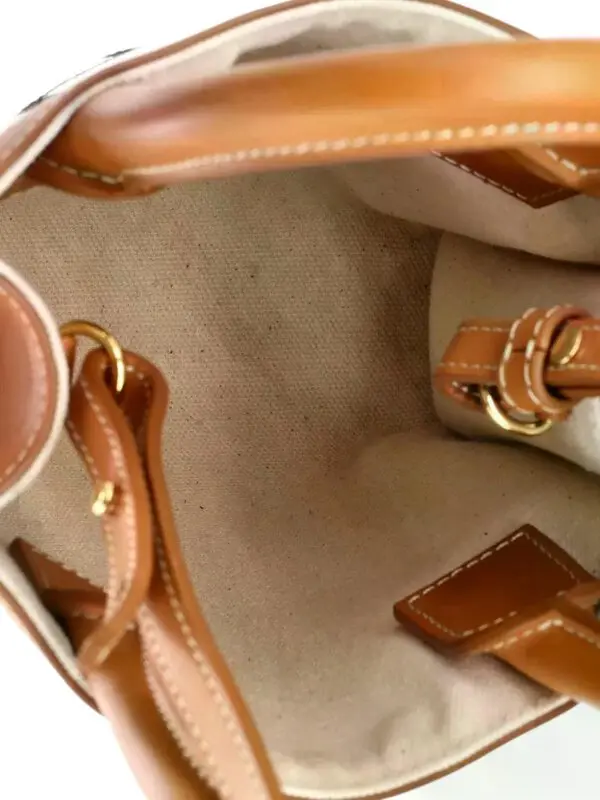 Celine Vertical Cabas Canvas Mini Tote - Neutrals