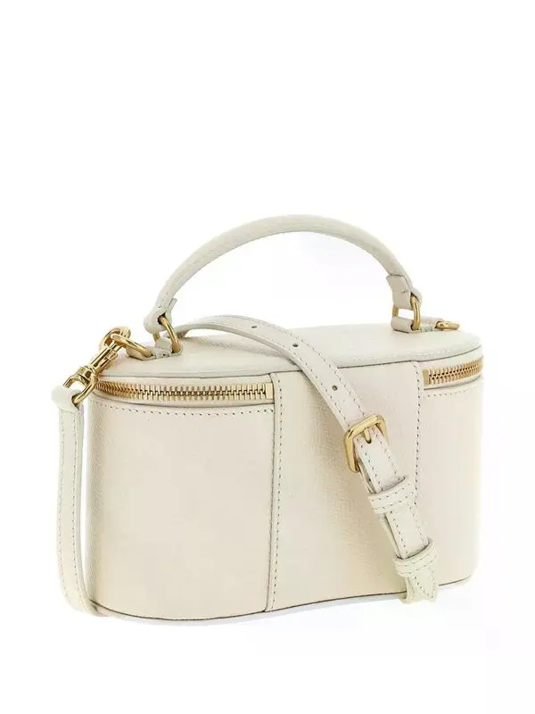 Valentino Garavani Vlogo Grain-leather Mini Vanity Bag - Neutrals