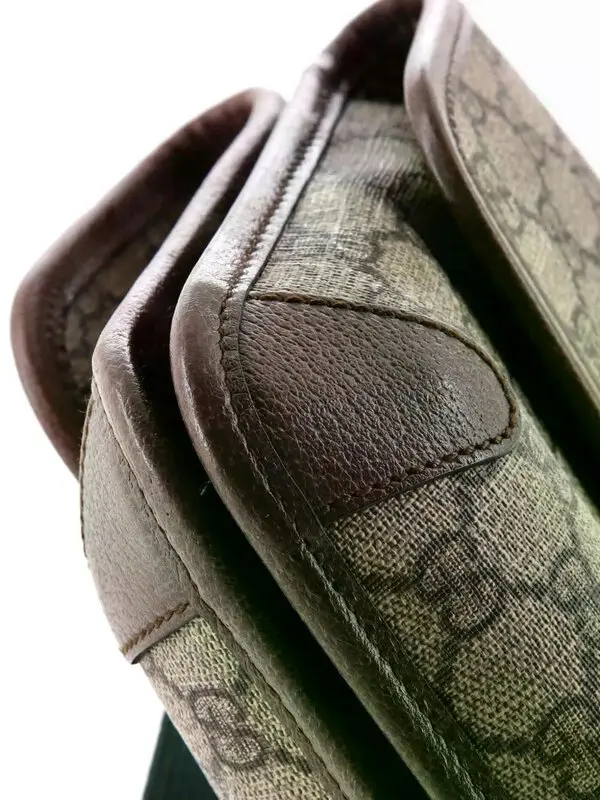 Gucci Neo Vintage Flap Messenger Gg Coated Canvas Small - Brown