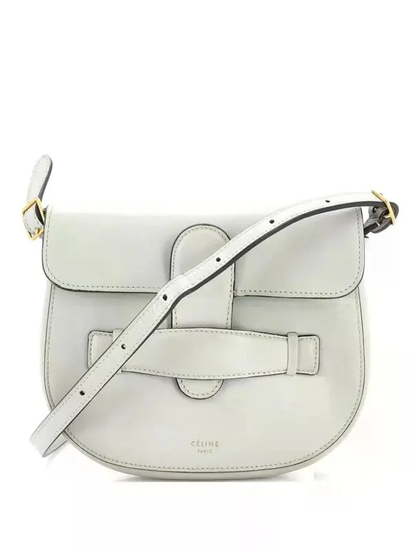 Celine Symmetrical Leather Mini Crossbody Bag - Neutrals