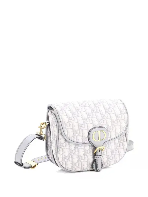 Dior Bobby Flap Bag Oblique Canvas Medium - Grey