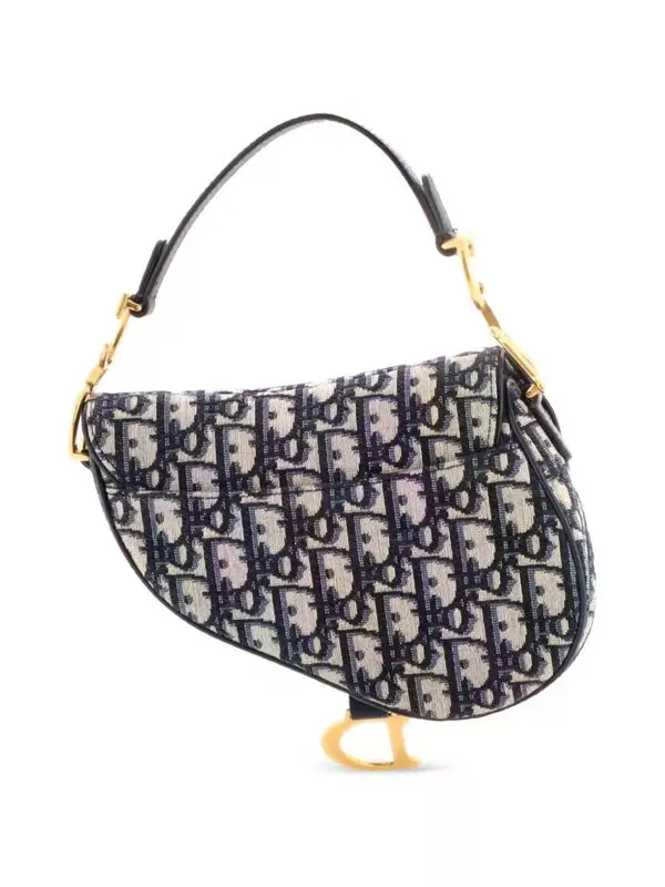 Dior Saddle Handbag Oblique Canvas Mini - Blue