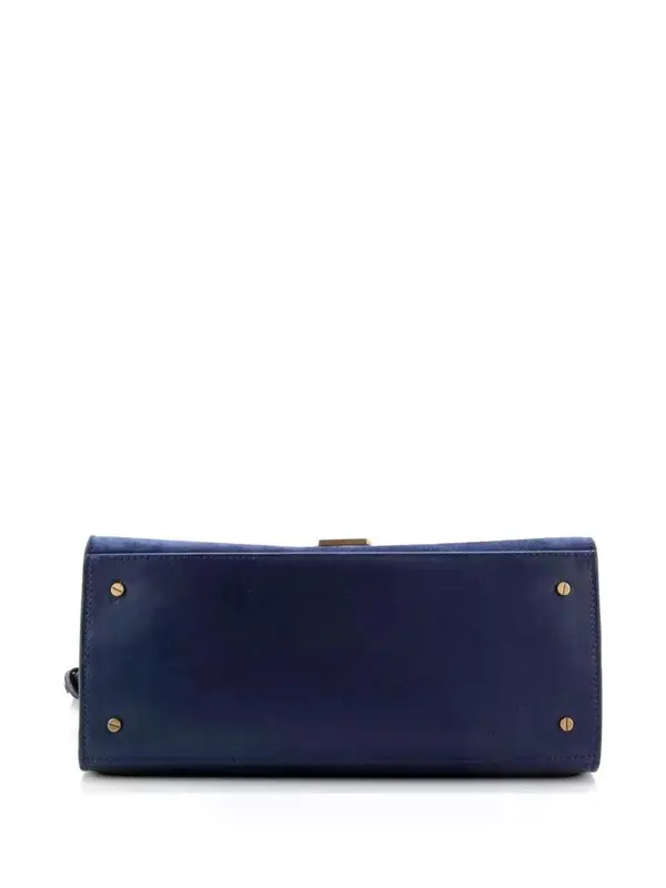 Saint Laurent Cassandra Top Handle Medium Shoulder Bag - Blue