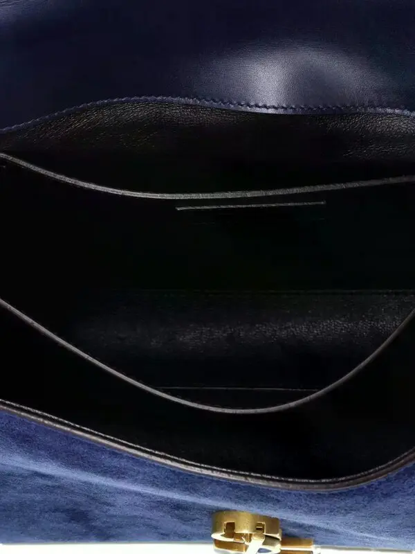 Saint Laurent Cassandra Top Handle Medium Shoulder Bag - Blue