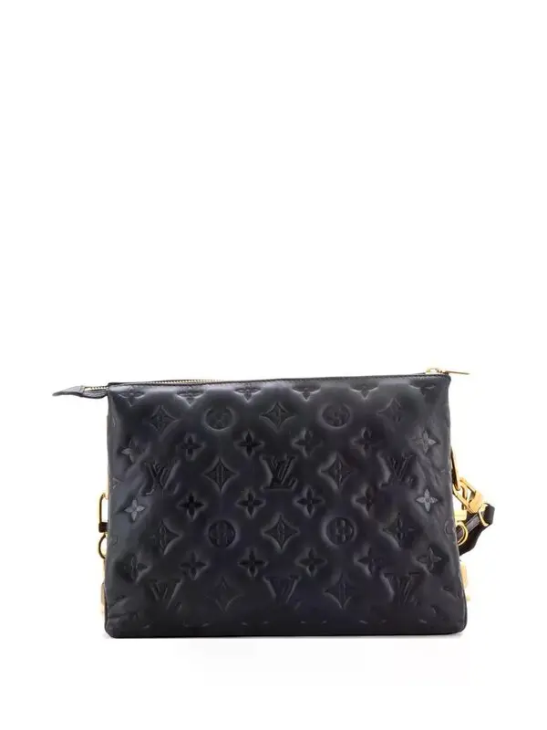 LOUIS VUITTON Coussin Pm Crossbody Bag Monogram Embossed Lambskin - Black