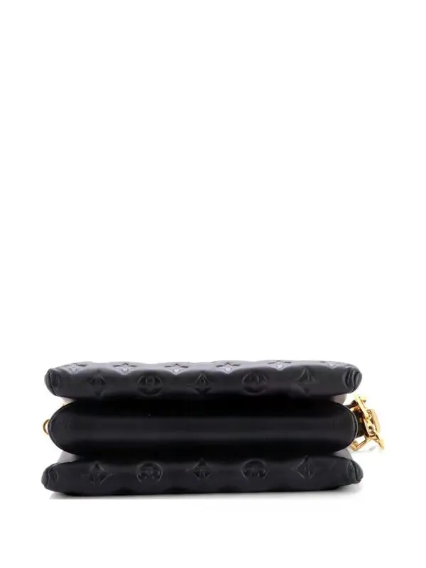 LOUIS VUITTON Coussin Pm Crossbody Bag Monogram Embossed Lambskin - Black