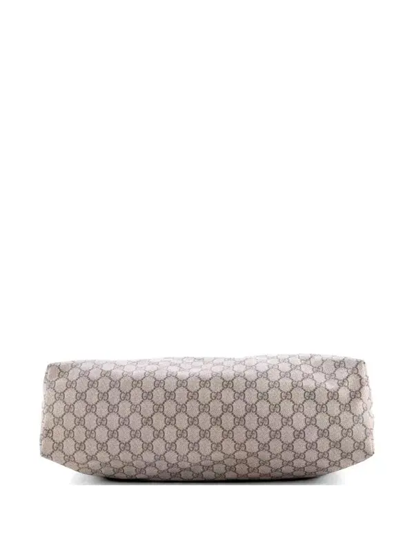 Gucci Plus Gg Coated Canvas With Leather Large Tote Bag