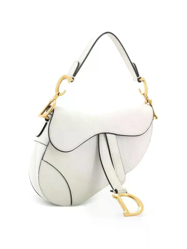 Dior Saddle Mini Shoulder Bag - White