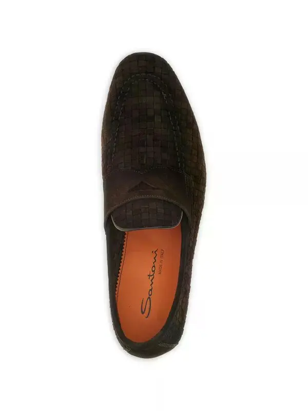 Santoni Carlo Woven Loafers