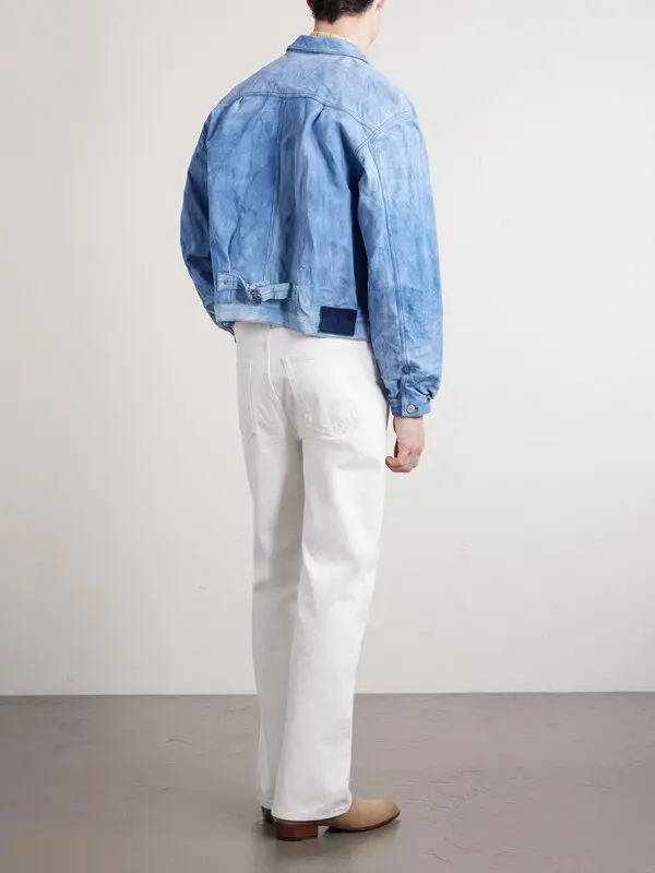 Visvim 102x Cropped Leather Jacket - Blue
