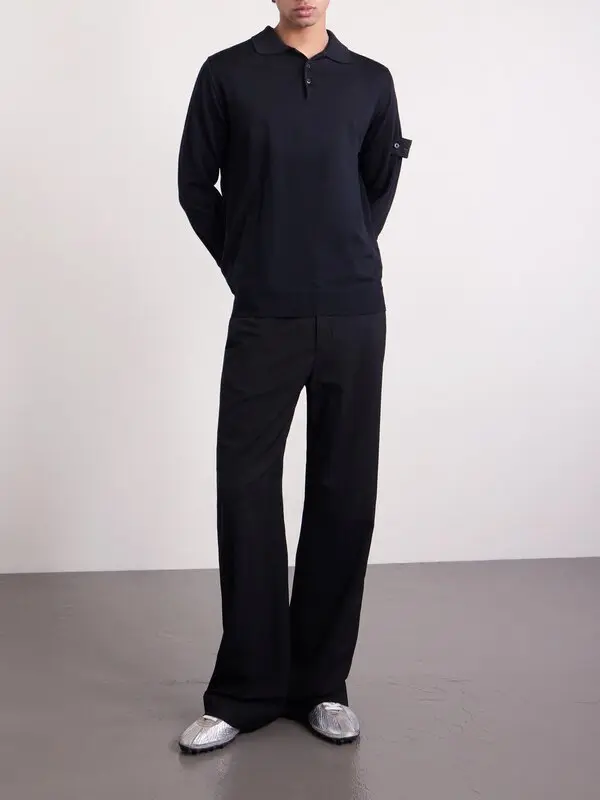 Stone Island Ghost Virgin Wool Polo Shirt