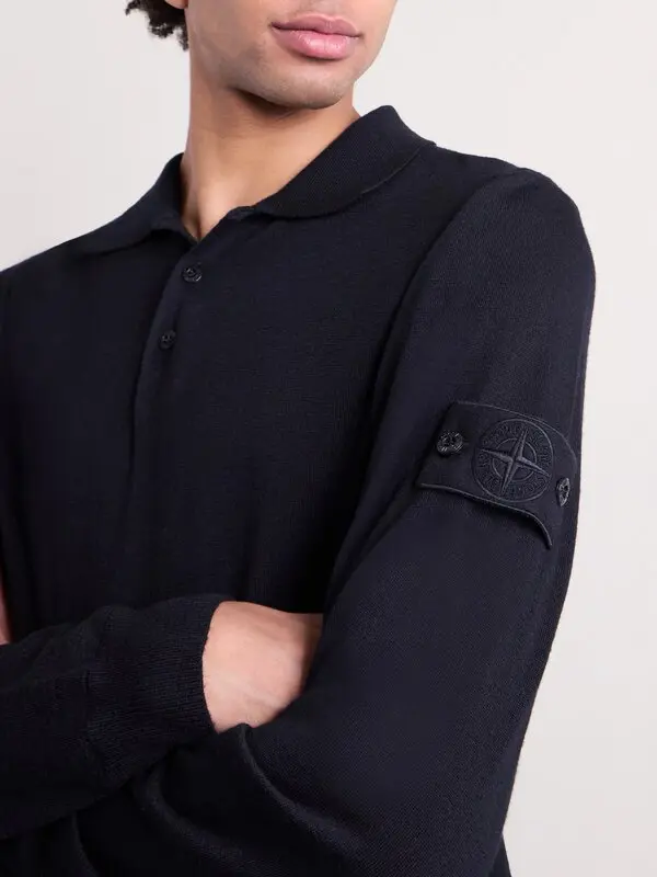 Stone Island Ghost Virgin Wool Polo Shirt