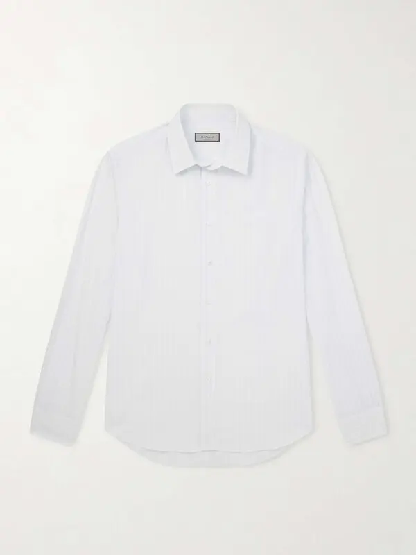 Canali Pinstriped Cotton Shirt