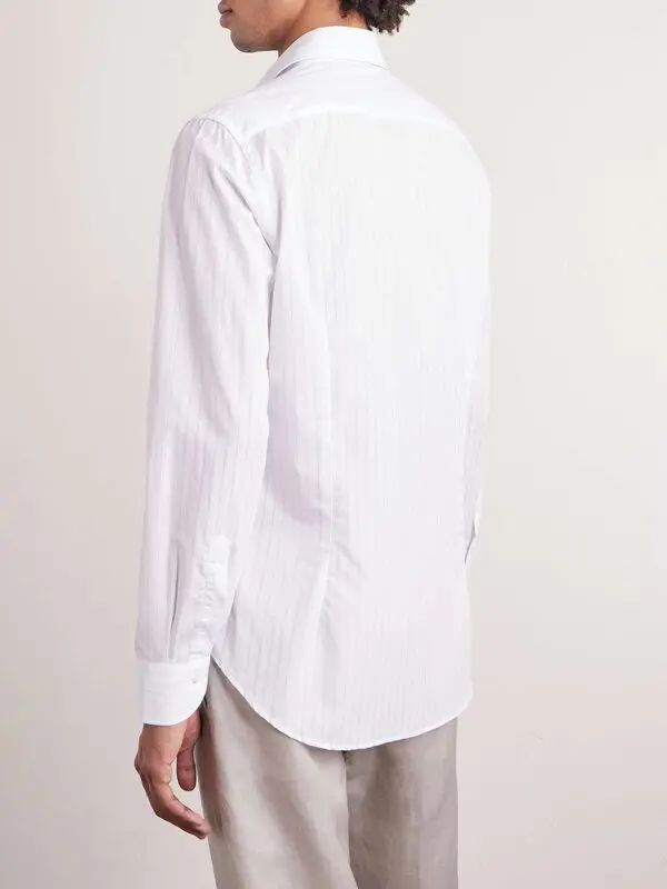 Canali Pinstriped Cotton Shirt