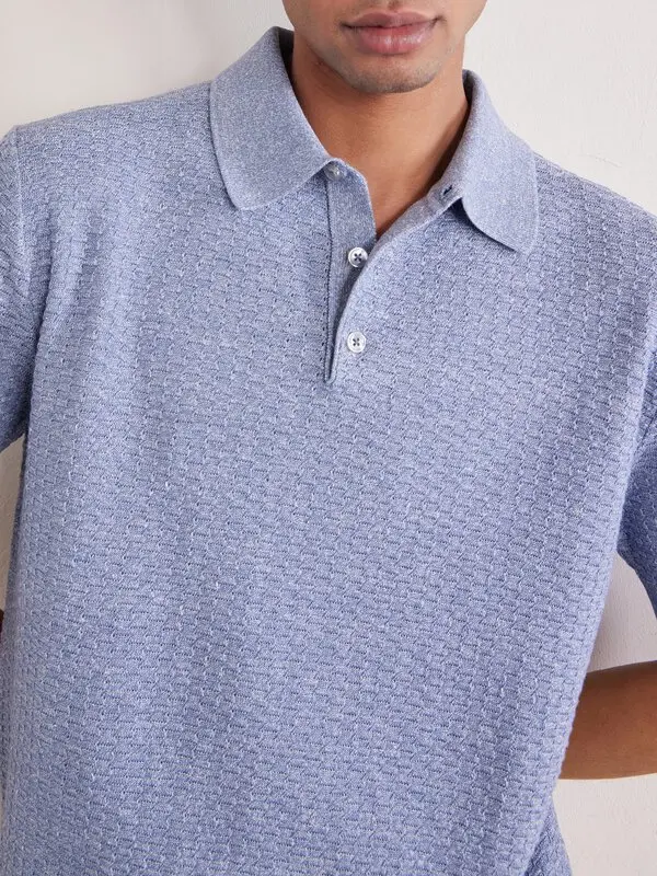 Dolce & Gabbana Logo-embroidered Linen-blend Polo Shirt