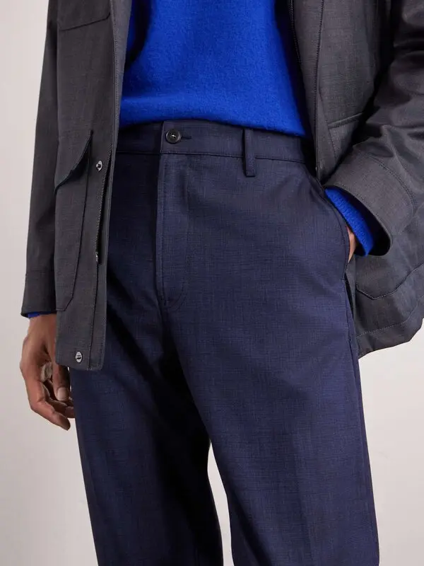 Canali Slim-fit Tapered Wool-blend Chinos