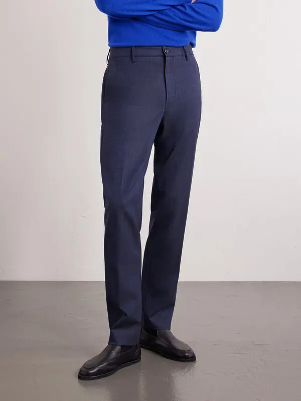 Canali Slim-fit Tapered Wool-blend Chinos