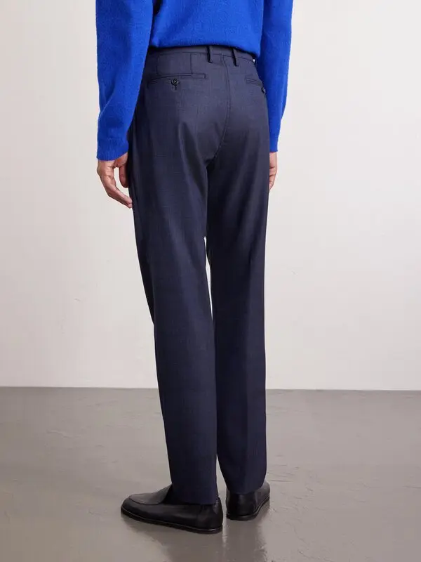 Canali Slim-fit Tapered Wool-blend Chinos