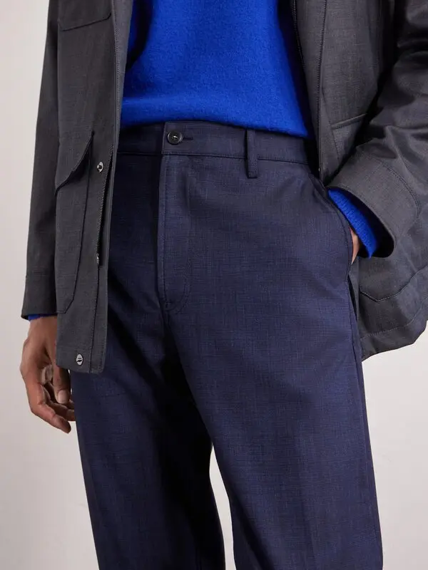Canali Slim-fit Tapered Wool-blend Chinos