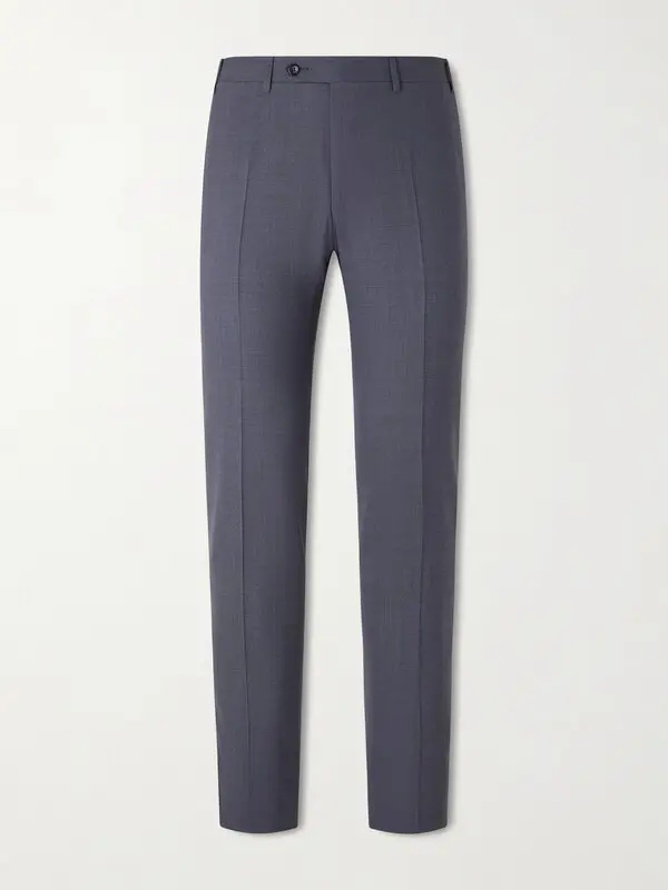 Canali Straight-leg Super 130s Wool Suit Trousers