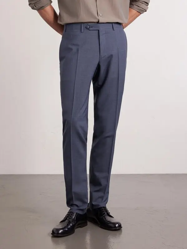 Canali Straight-leg Super 130s Wool Suit Trousers