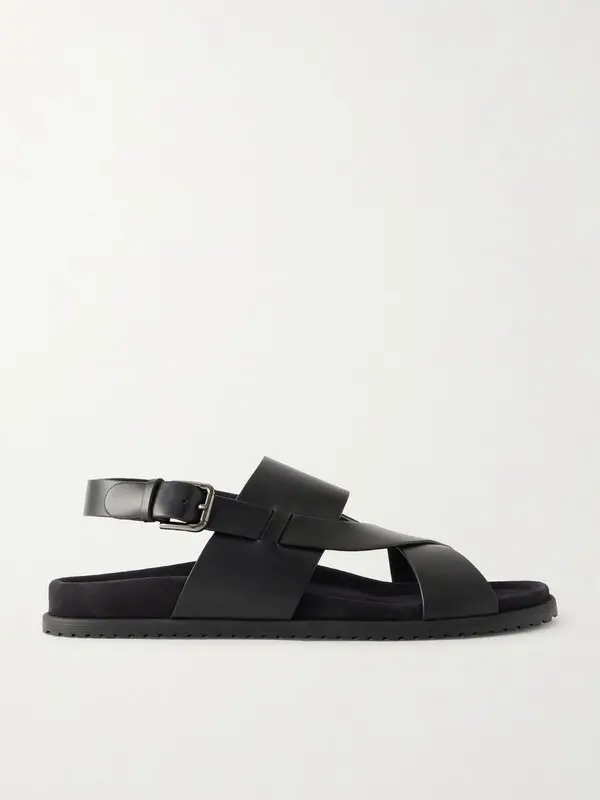 Dolce & Gabbana Buckled Leather Sandals - Black