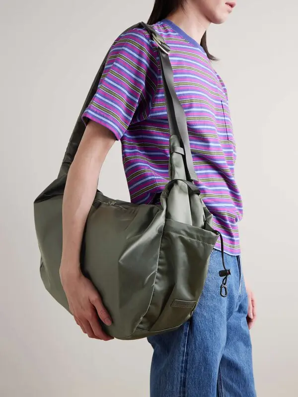 MASTER-PIECE CO Ark Leather-trimmed Nylon Shoulder Bag