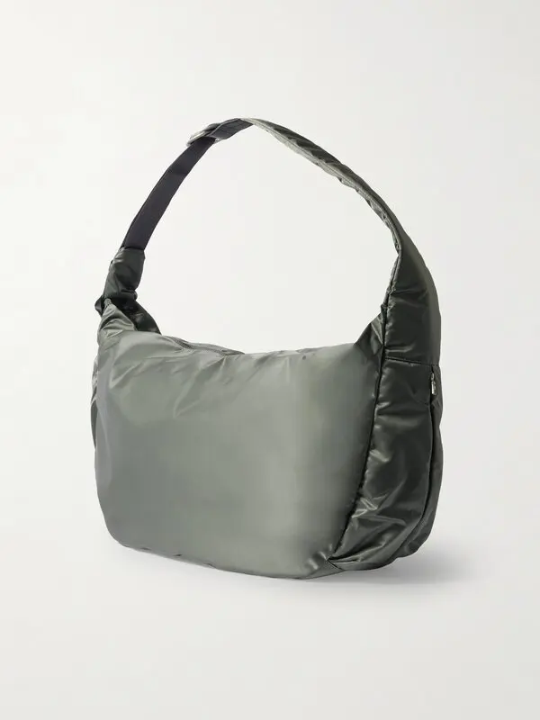 MASTER-PIECE CO Ark Leather-trimmed Nylon Shoulder Bag - Green