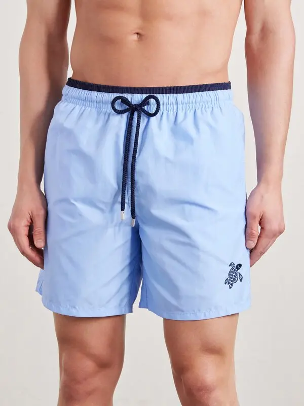 Vilebrequin Moka Straight-leg Mid-length Econyl® Swim Shorts - Blue