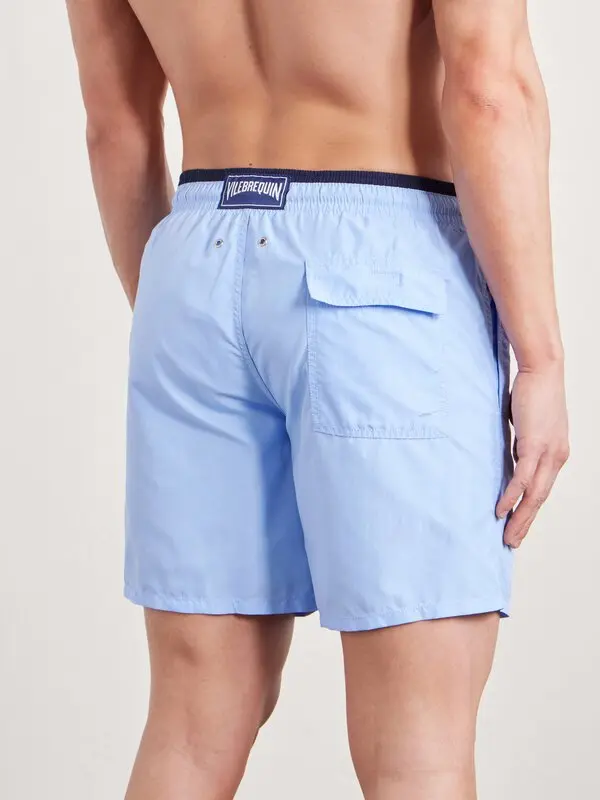 Vilebrequin Moka Straight-leg Mid-length Econyl® Swim Shorts - Blue
