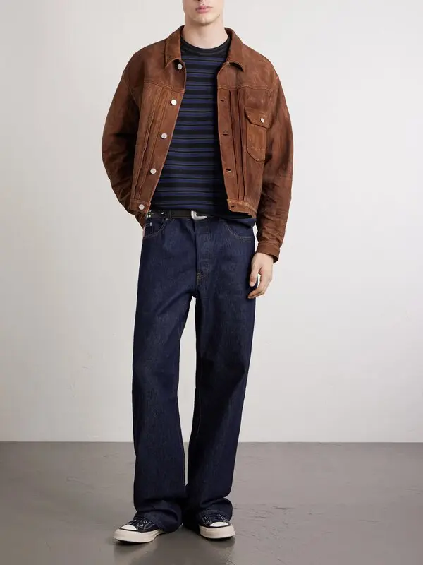 Visvim 102x Cropped Leather Jacket - Brown