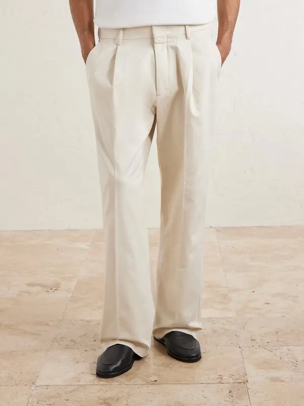 Nn07 Kay 1420 Wide-leg Pleated Trousers - Neutrals