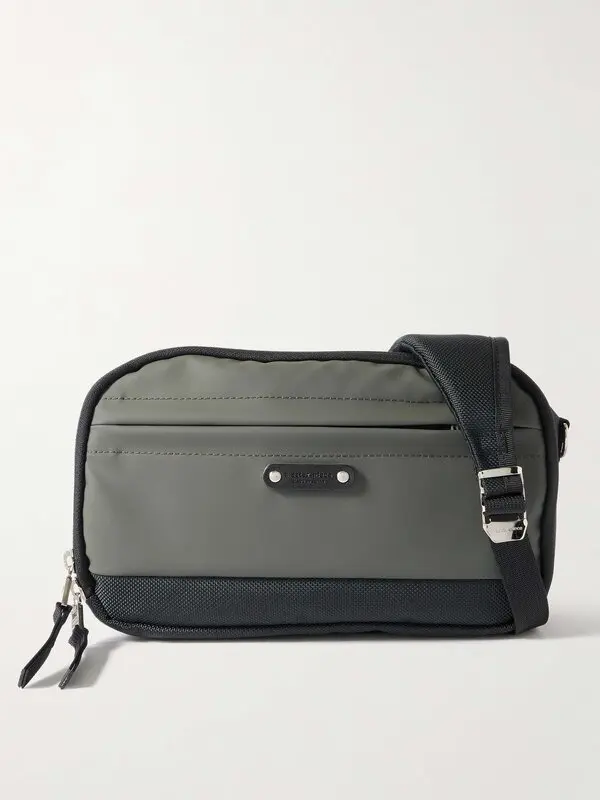 MASTER-PIECE CO Spec Cordura® And Leather Messenger Bag - Gray Green