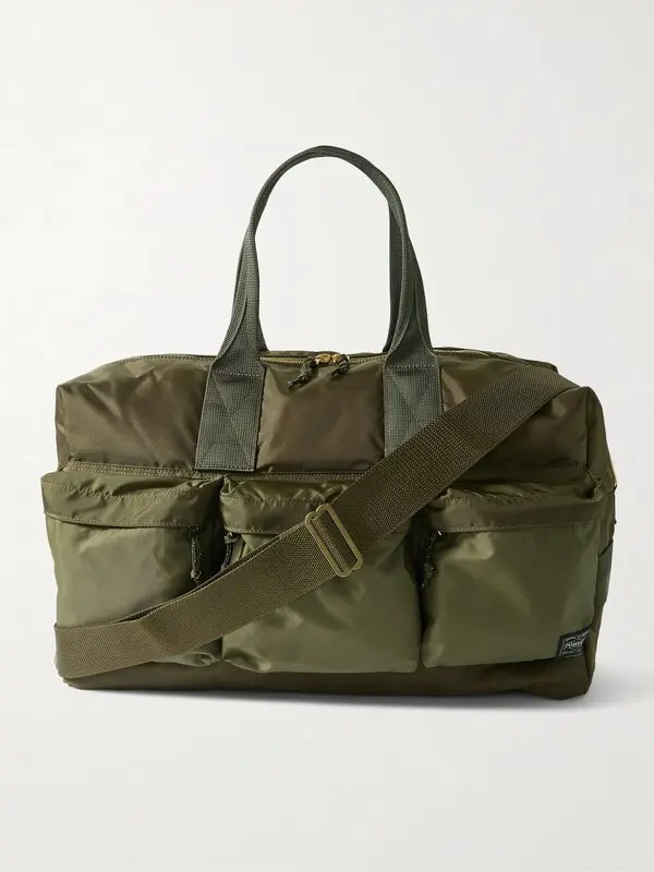 PORTER-YOSHIDA & CO Force 2way Nylon Duffle Bag - Green