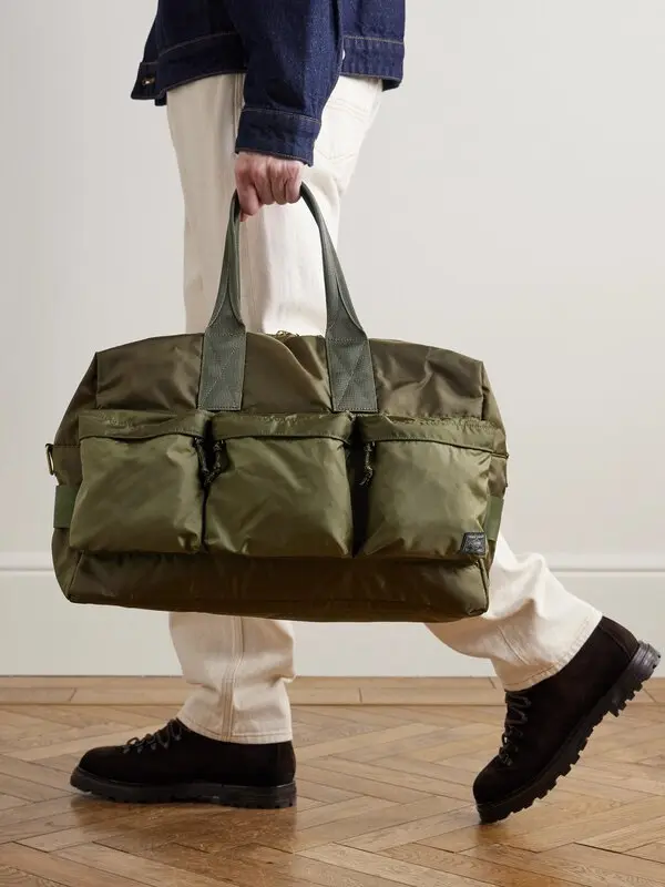 PORTER-YOSHIDA & CO Force 2way Nylon Duffle Bag - Green