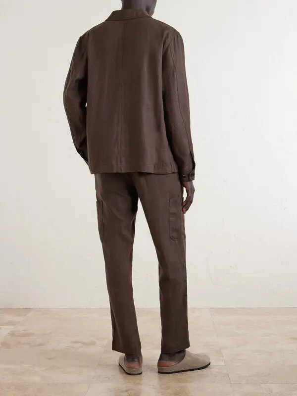 Mr P. Linen Overshirt - Brown